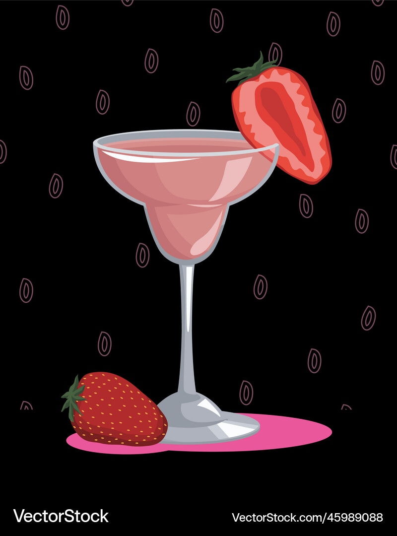 Strawberry refresh juice fruits Royalty Free Vector Image