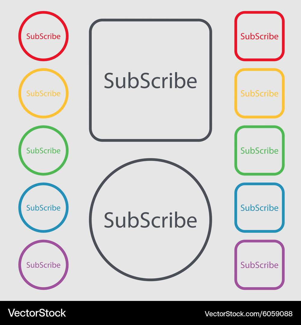 Subscribe sign icon membership symbol website Vector Image