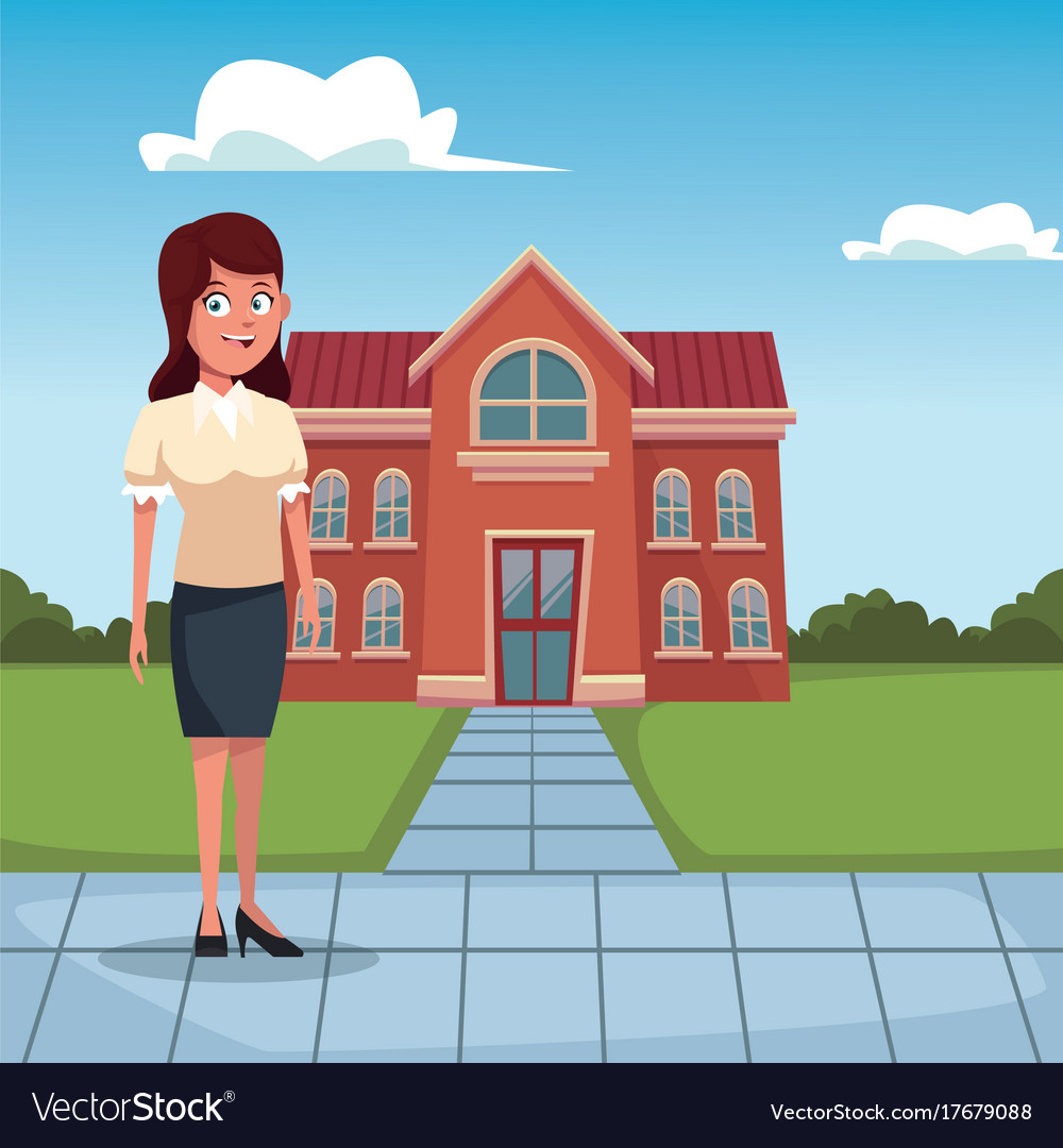 Teacher and school Royalty Free Vector Image - VectorStock