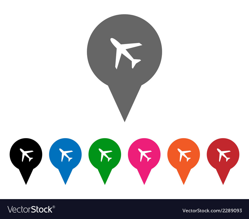 Airport pointers Royalty Free Vector Image - VectorStock