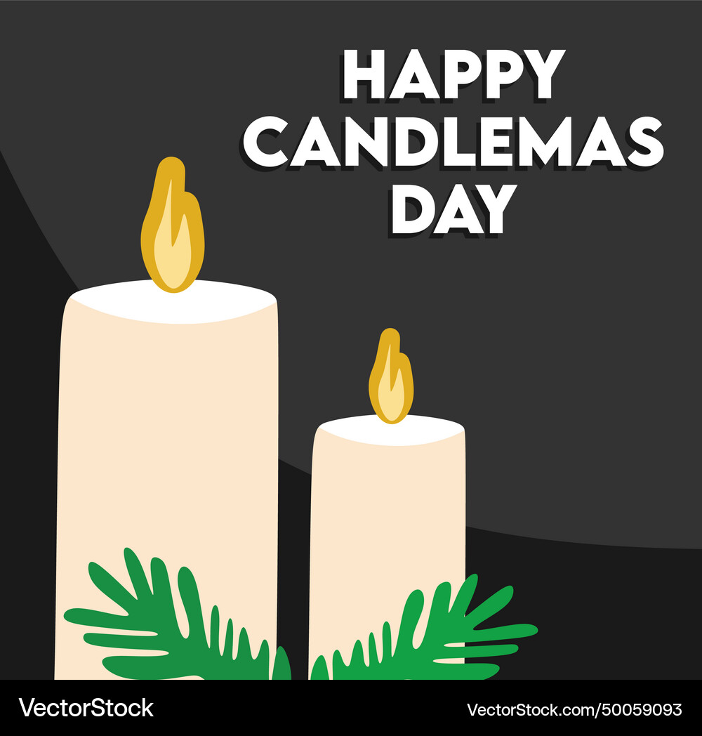 Celebrating happy candlemas day Royalty Free Vector Image
