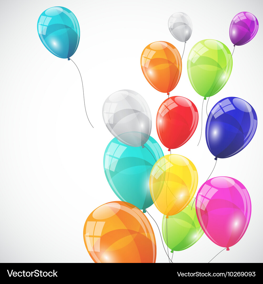 Color glossy balloons background Royalty Free Vector Image