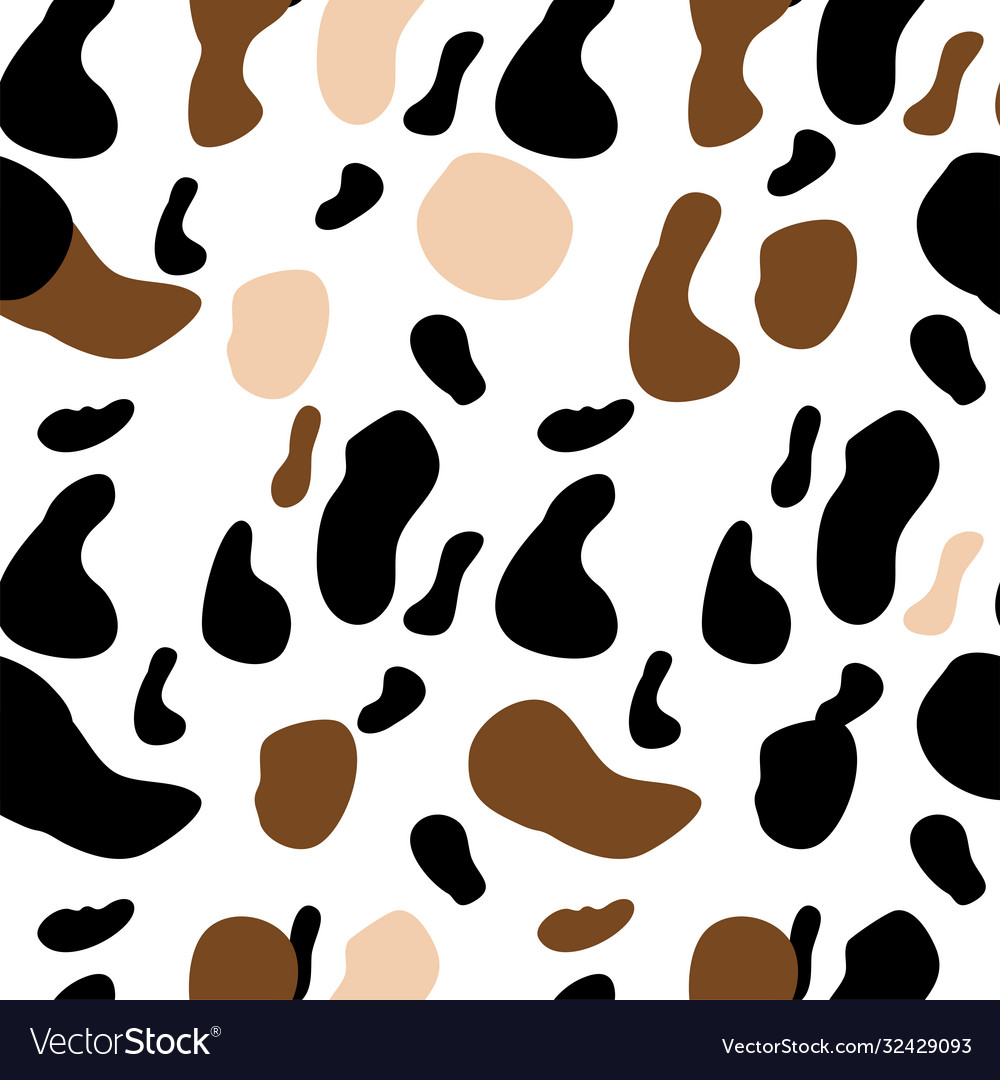 Cow spots seamless pattern endless texture Vector Image
