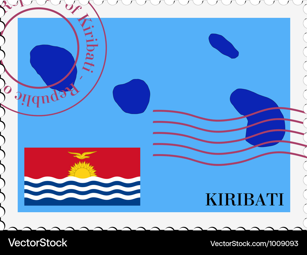 Mail to-from kiribati Royalty Free Vector Image
