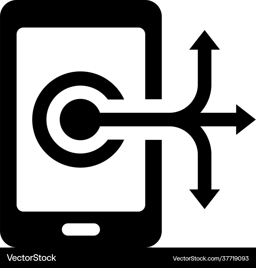 Mobile file sharing icon Royalty Free Vector Image
