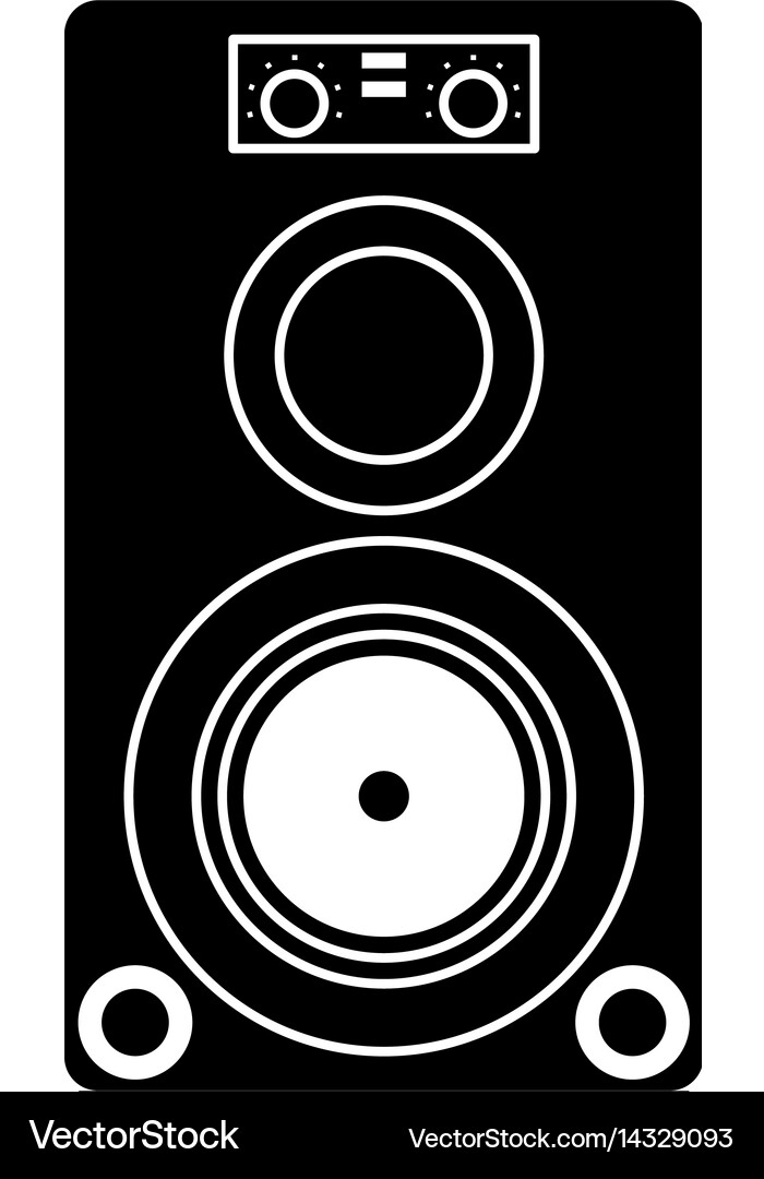 Musical speaker audio stereo pictograph Royalty Free Vector