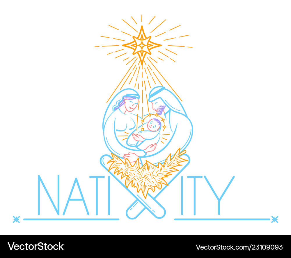 Nativity of jesus christ Royalty Free Vector Image