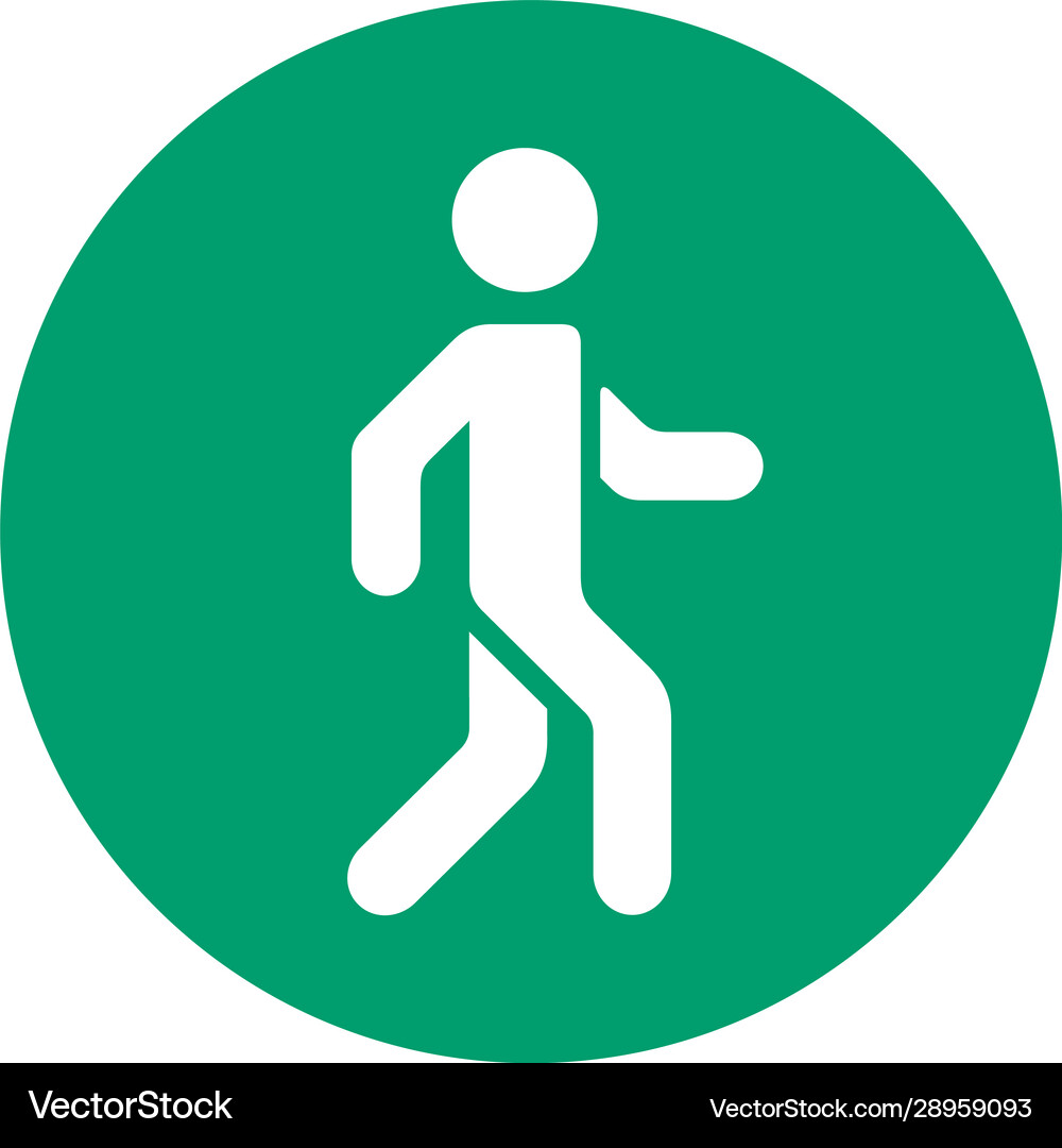 Road sign a foot way flat isolated Royalty Free Vector Image