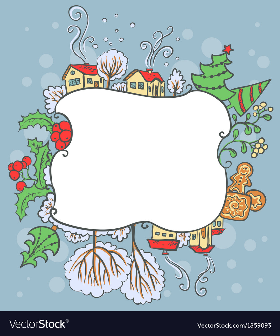Winter frame Royalty Free Vector Image - VectorStock