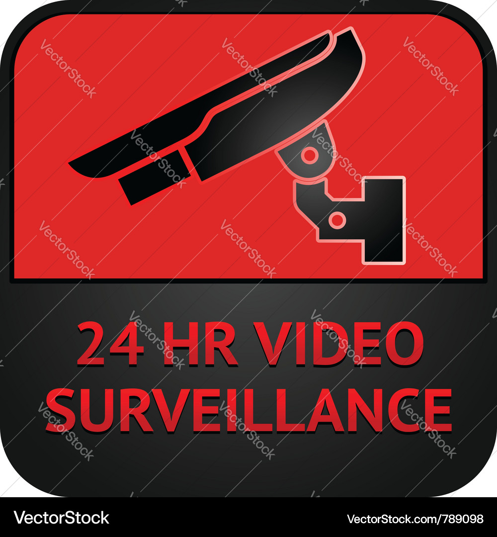 Cctv symbol surveillance pictogram Royalty Free Vector Image