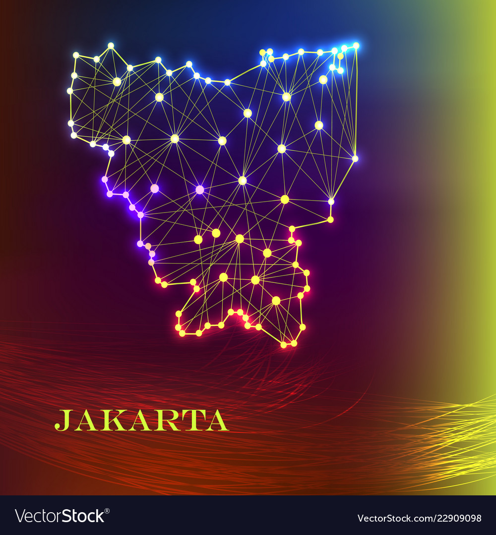 High quality map of jakarta is a city Royalty Free Vector