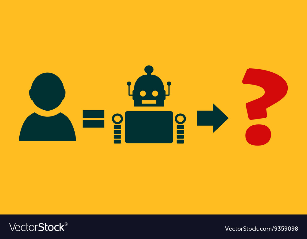 Human to robot evolution Royalty Free Vector Image