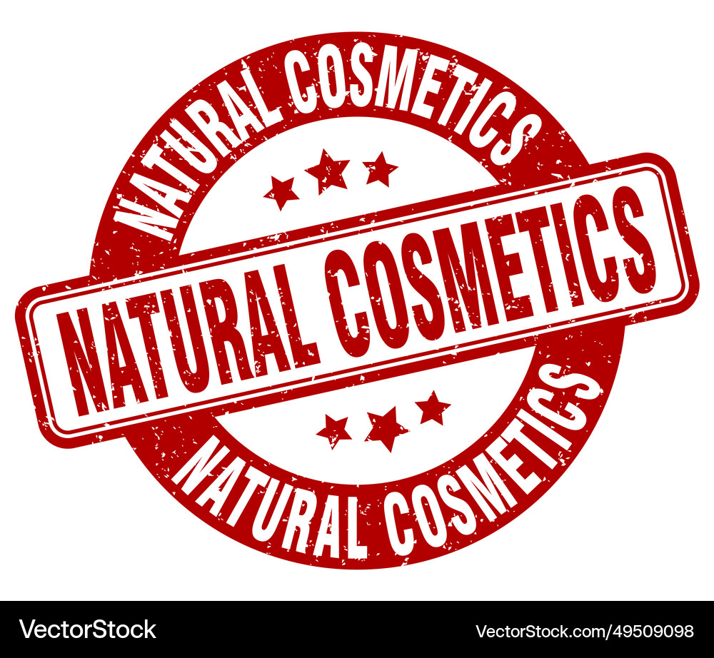 Natural cosmetics stamp natural cosmetics label Vector Image