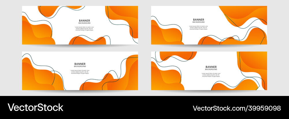 Orange abstract banner background business Vector Image