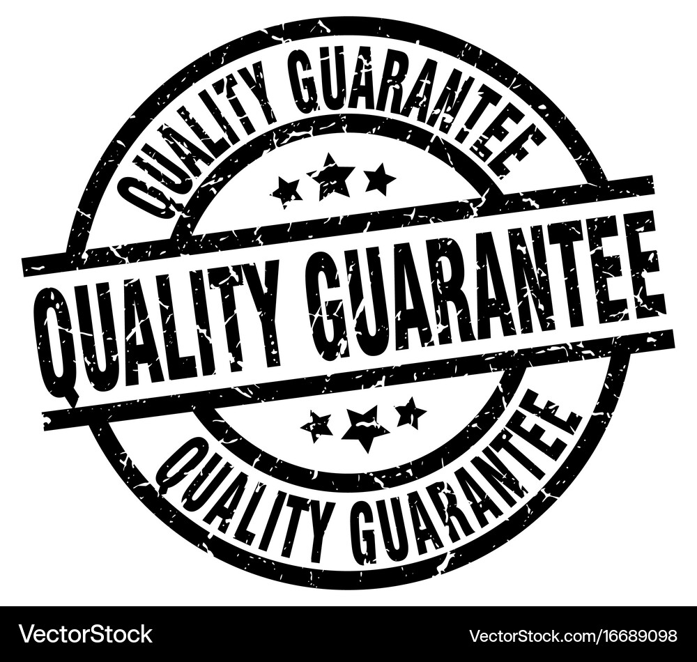Quality guarantee round grunge black stamp Vector Image