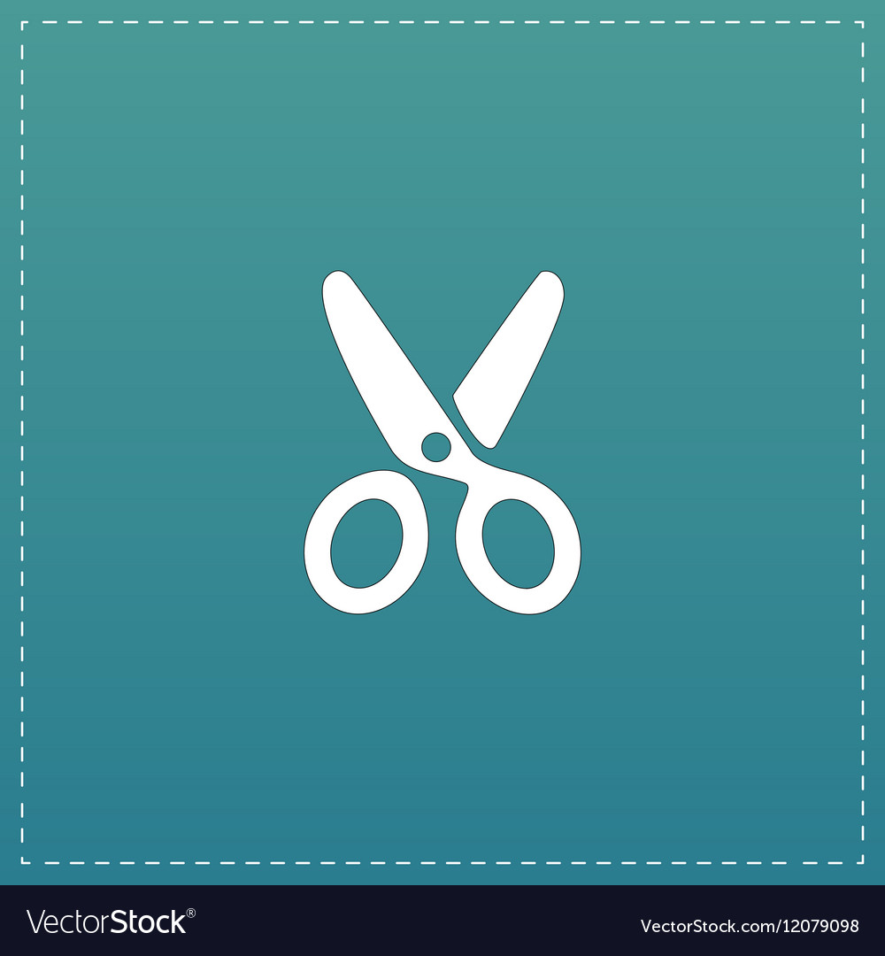 Scissors flat icon Royalty Free Vector Image - VectorStock