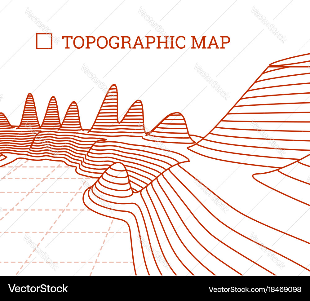 Topographical map of the locality Royalty Free Vector Image