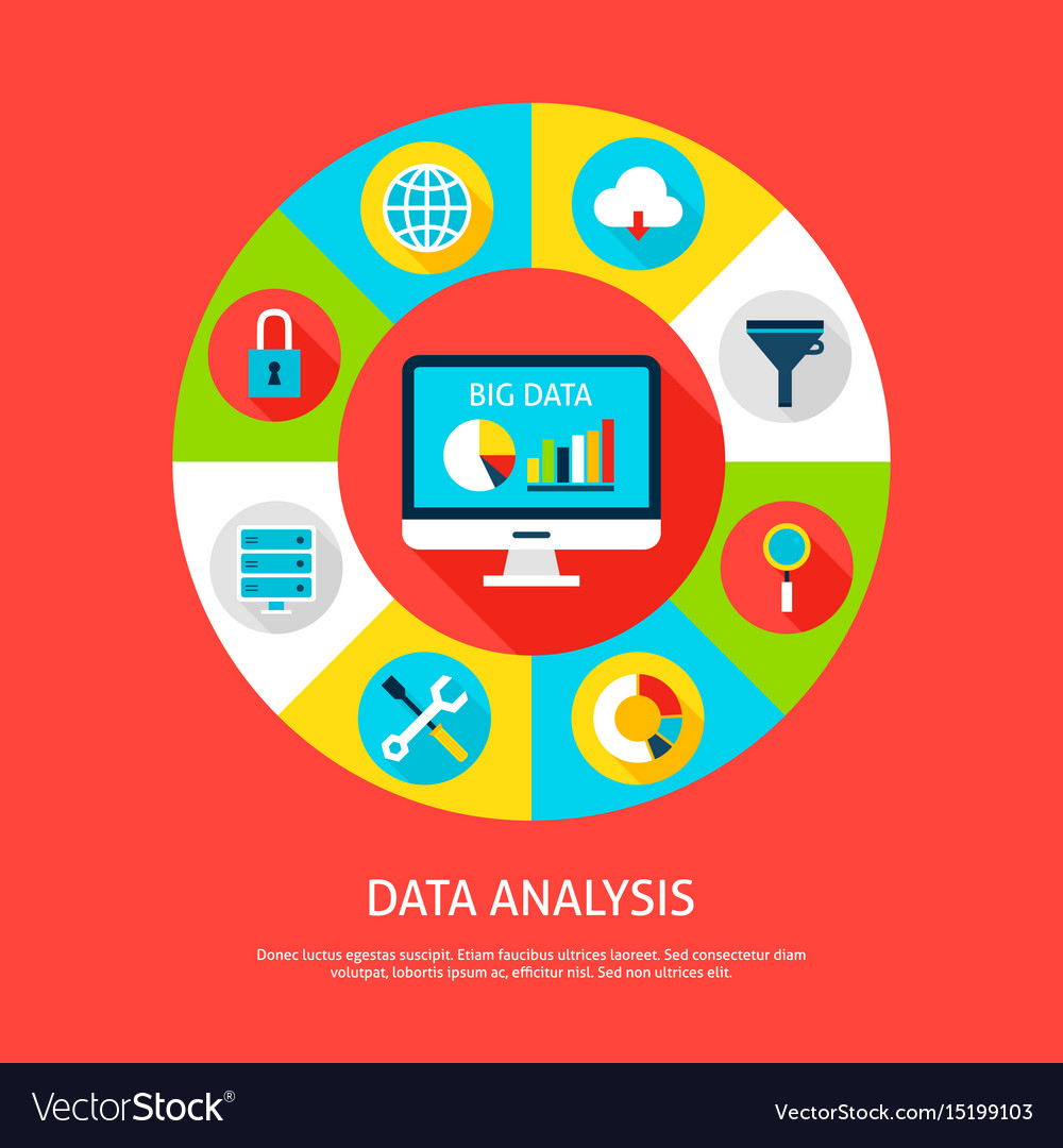Data analysis concept Royalty Free Vector Image Data analysis concept Royalty Free Vector Image