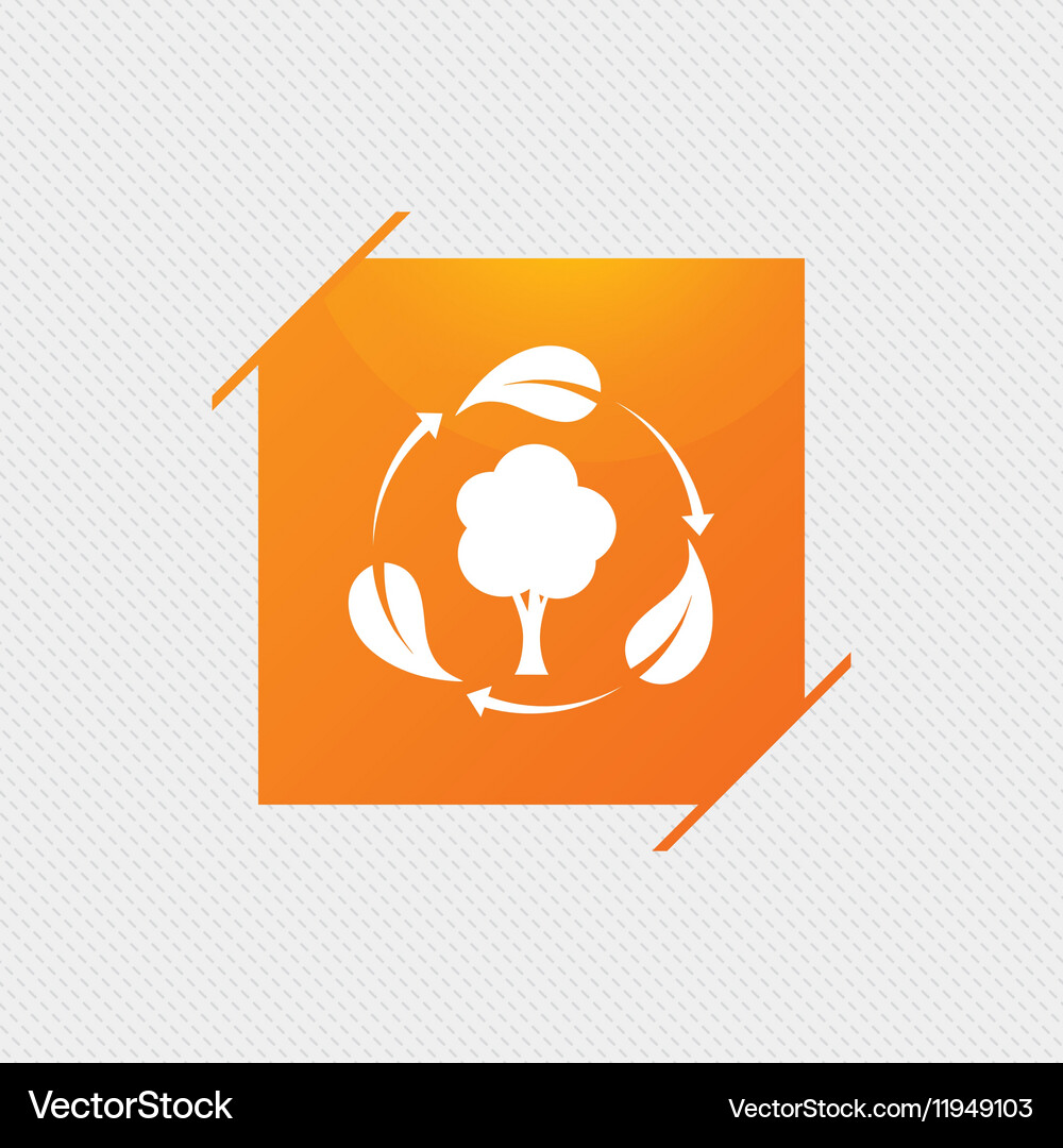Fresh air sign icon forest tree with leaves Vector Image
