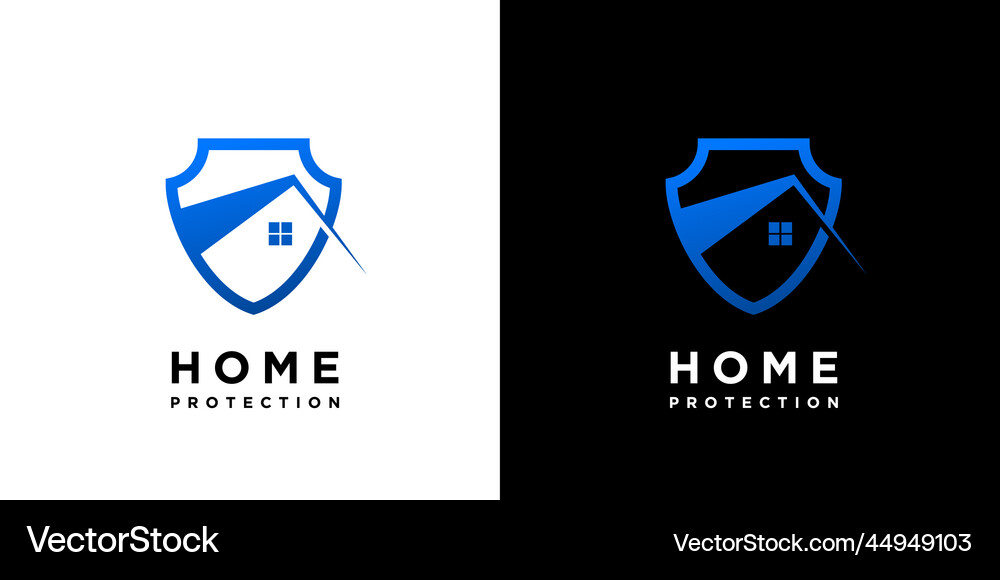 Modern and simple home protection logo design Vector Image