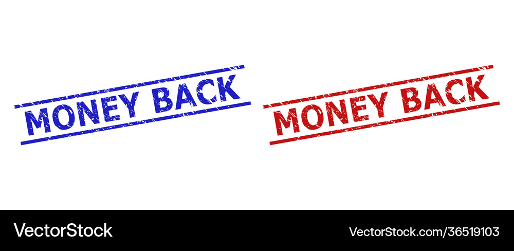 Money back stamps with corroded style and parallel
