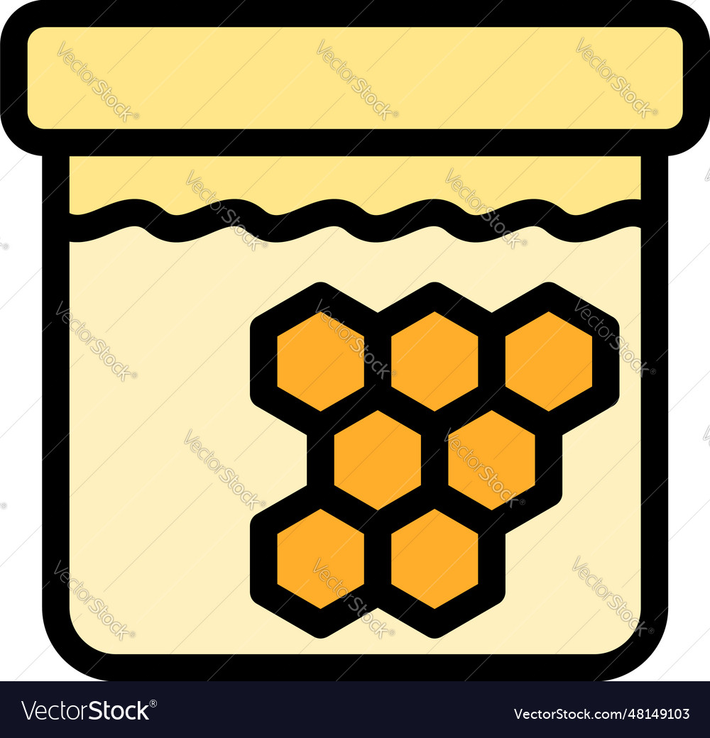Nectar comb icon flat Royalty Free Vector Image