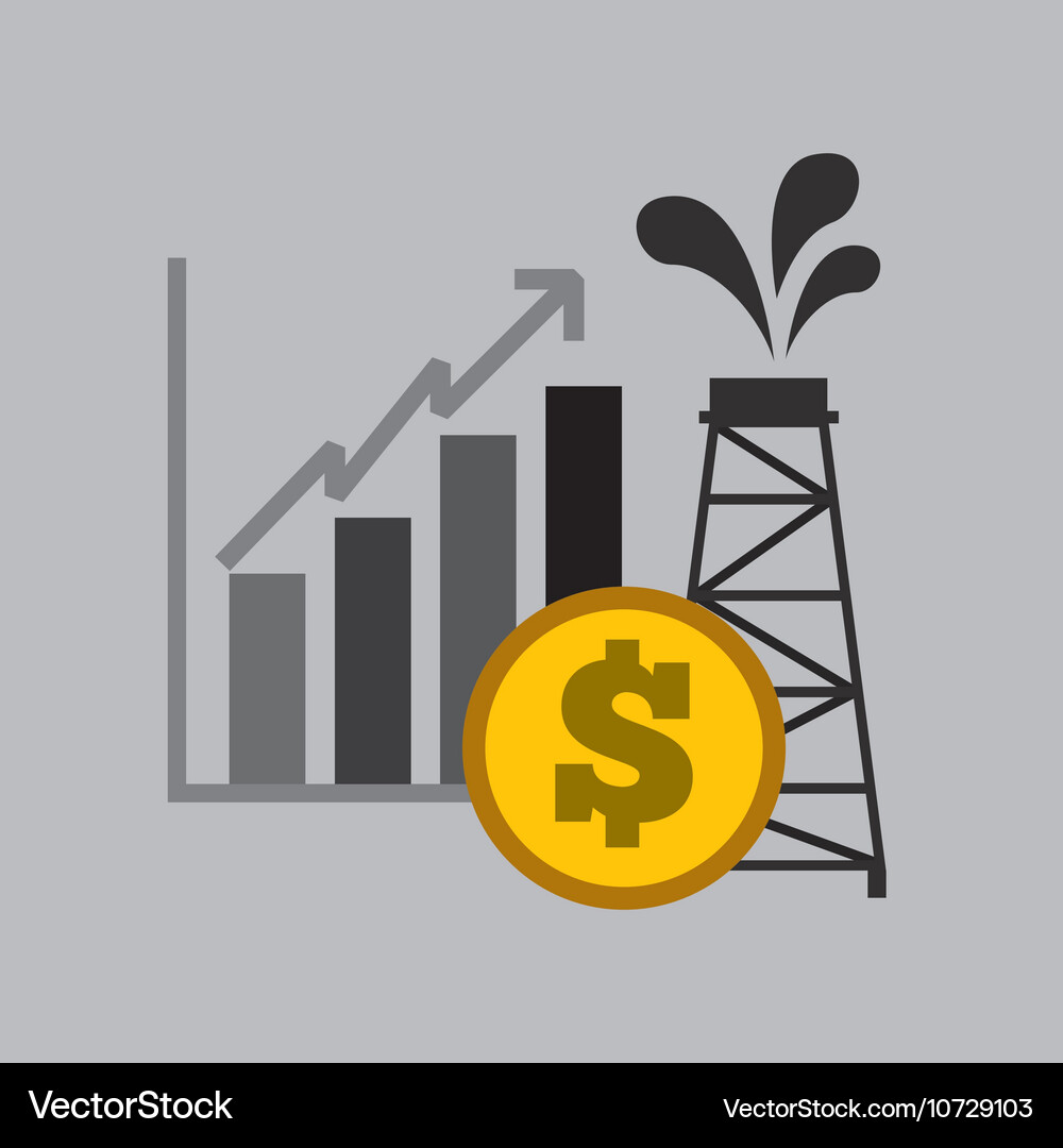 Oil prices petroleum industry Royalty Free Vector Image