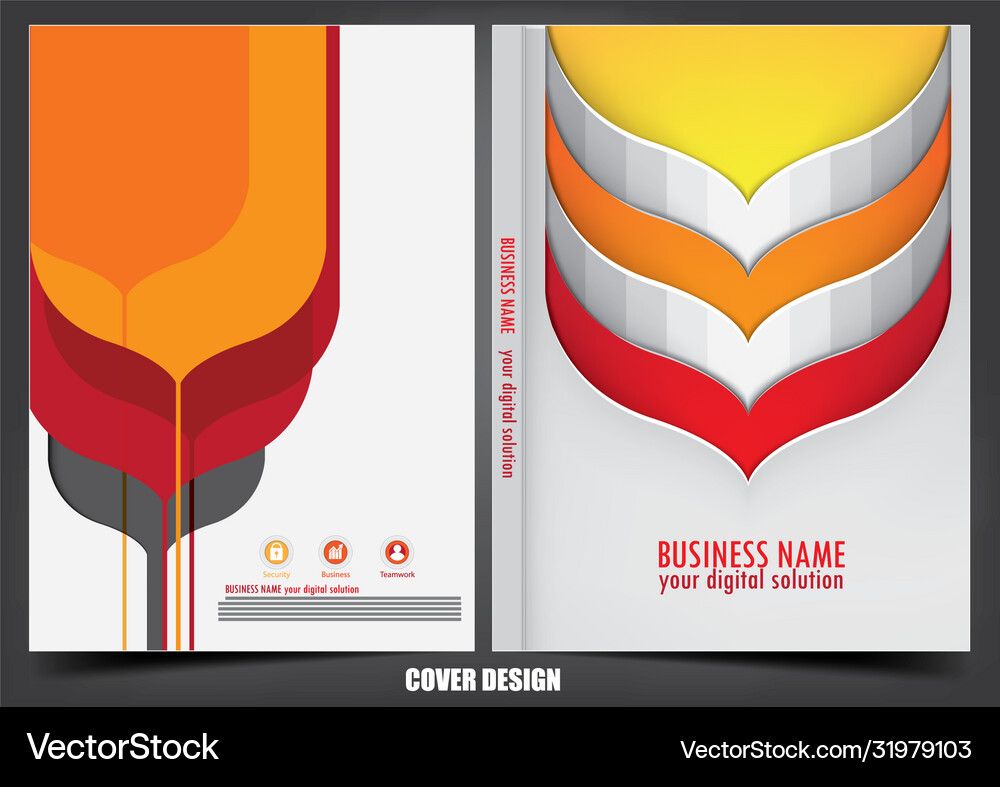 Report cover template business design Royalty Free Vector