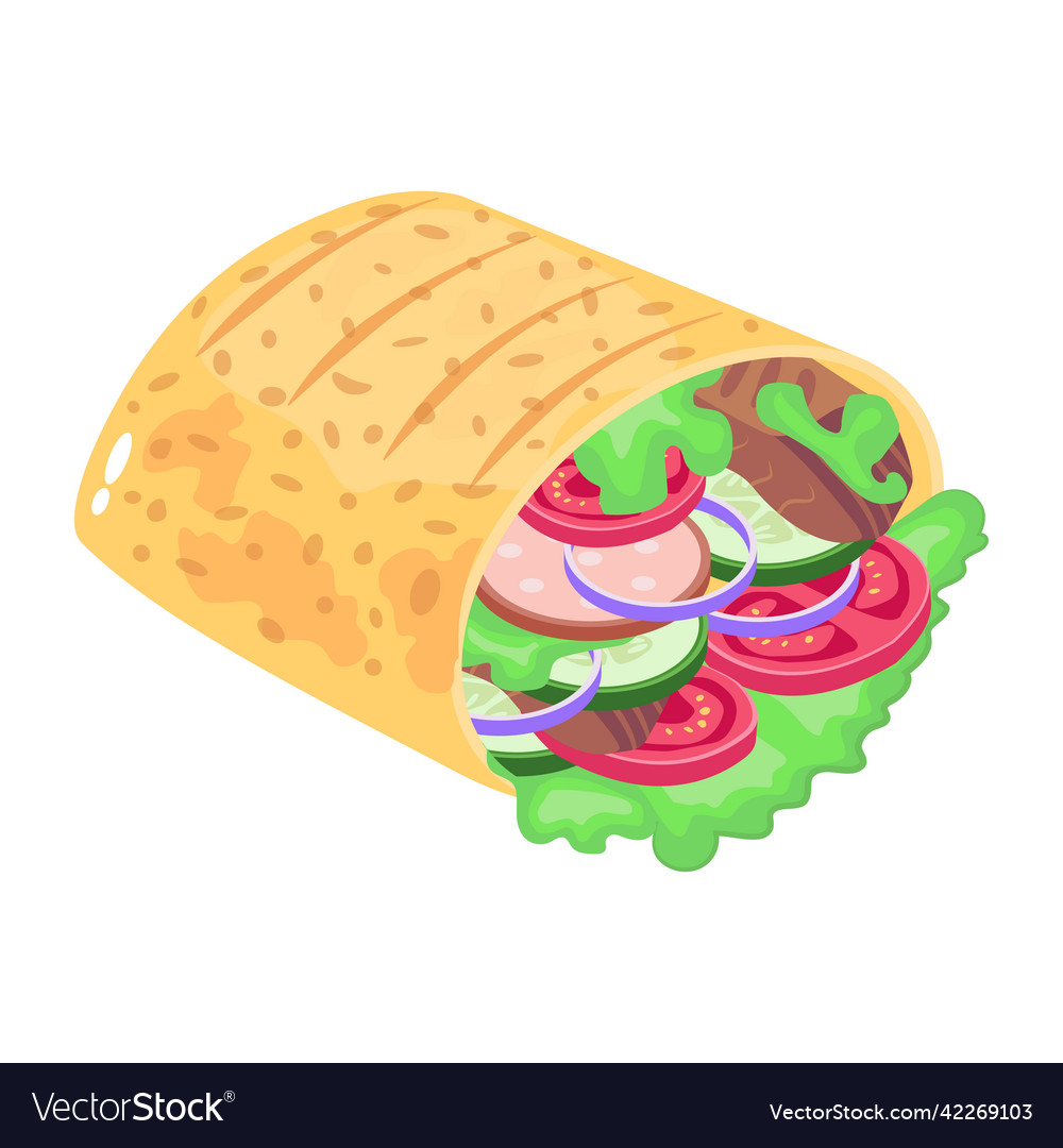 Shawarma Royalty Free Vector Image - VectorStock