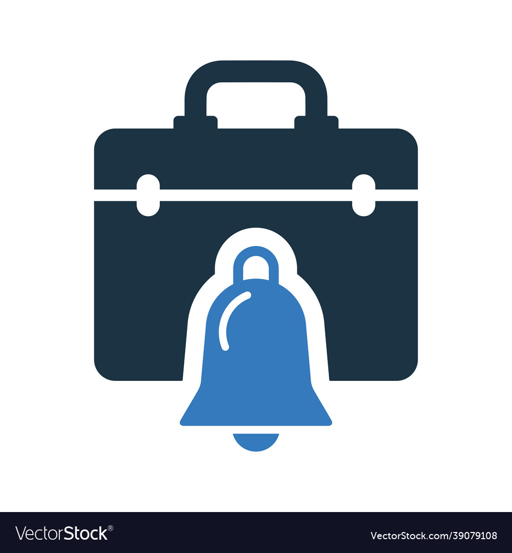 Alert business notification icon simple editable Vector Image