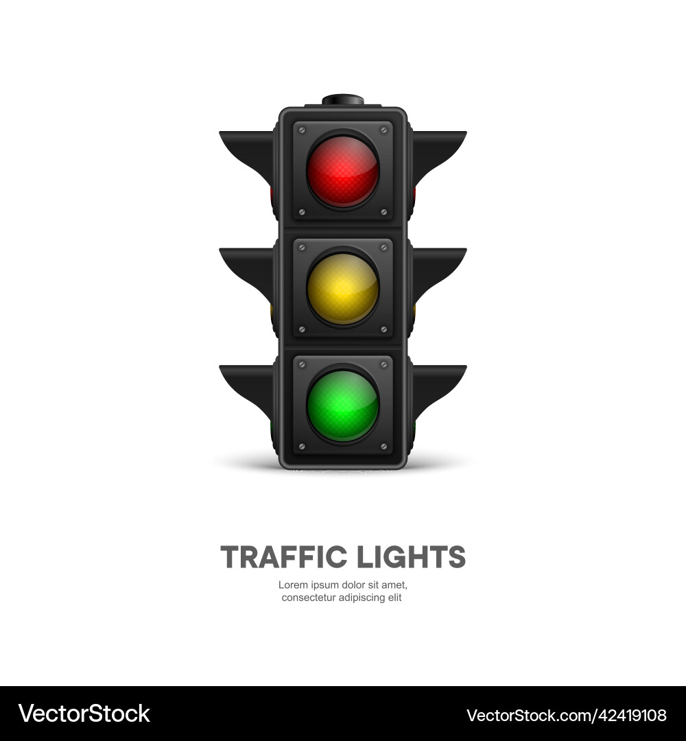 Banner with 3d realistic detailed road Royalty Free Vector