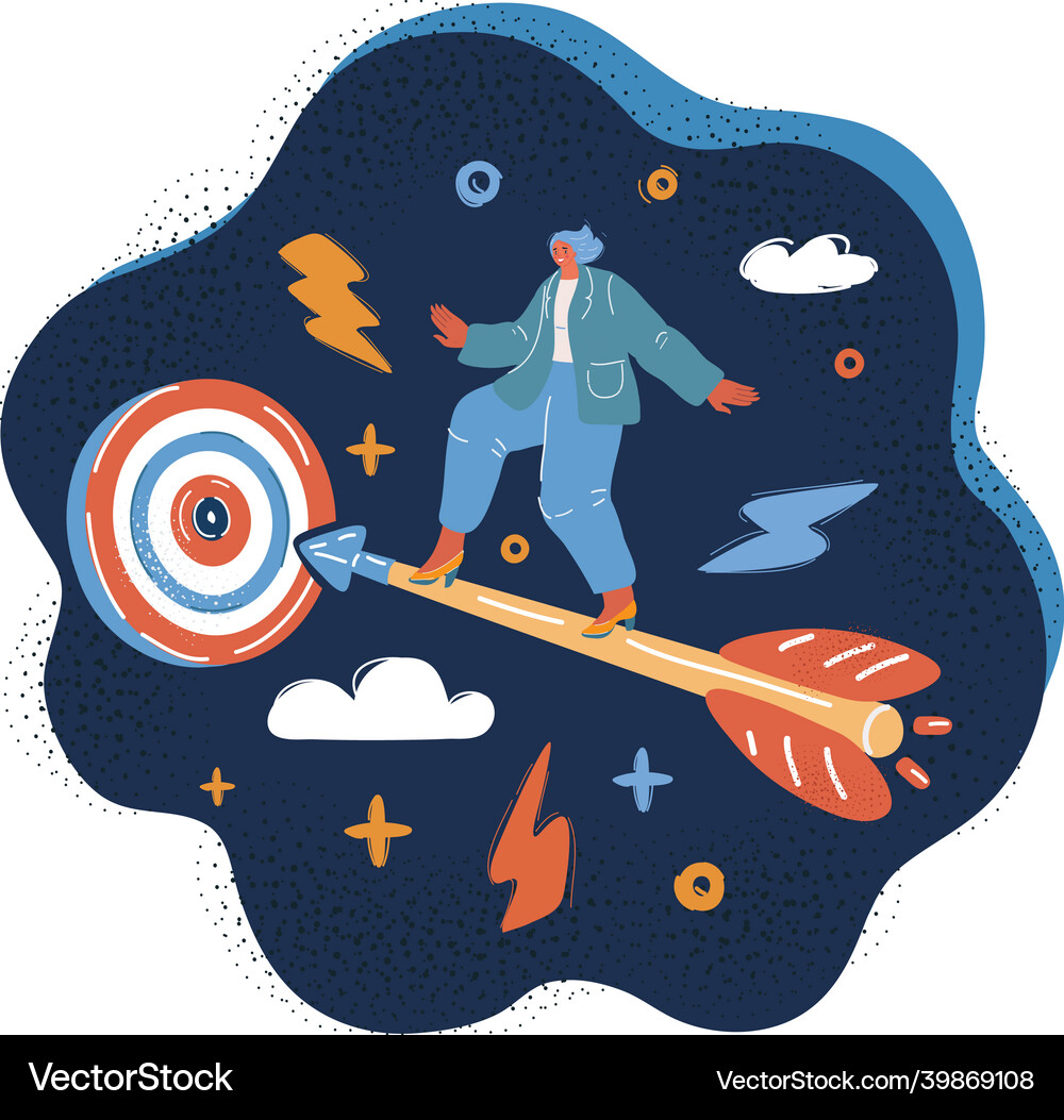 Business woman ride Royalty Free Vector Image - VectorStock