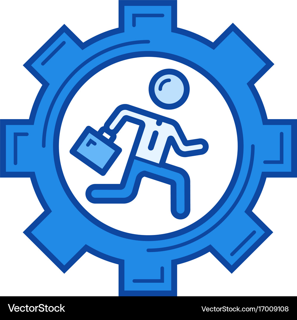 Businessman is running line icon Royalty Free Vector Image