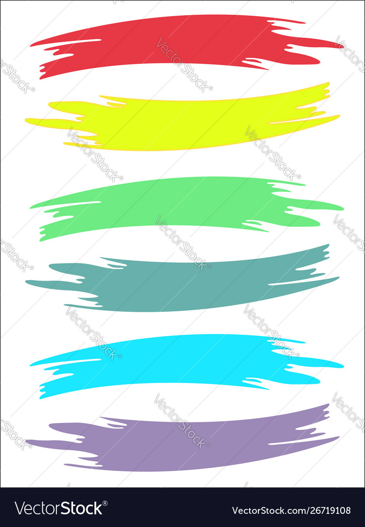 Colored brushstrokes retro prints texture set Vector Image