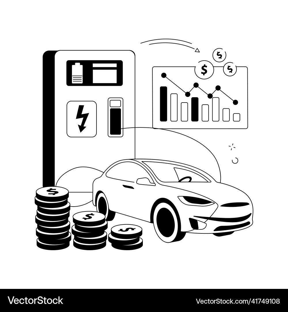 Fuel economy abstract concept Royalty Free Vector Image