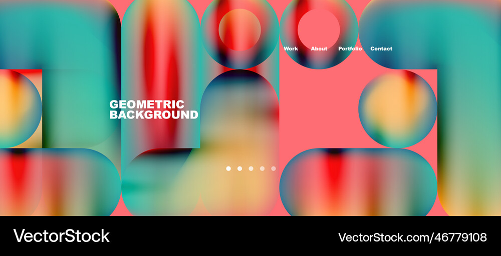 Round shapes and circles with liquid gradients Vector Image