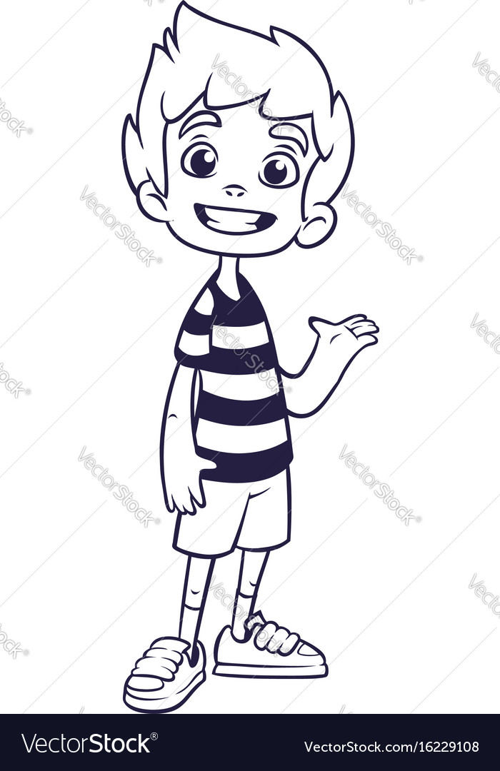 Small boy Royalty Free Vector Image - VectorStock