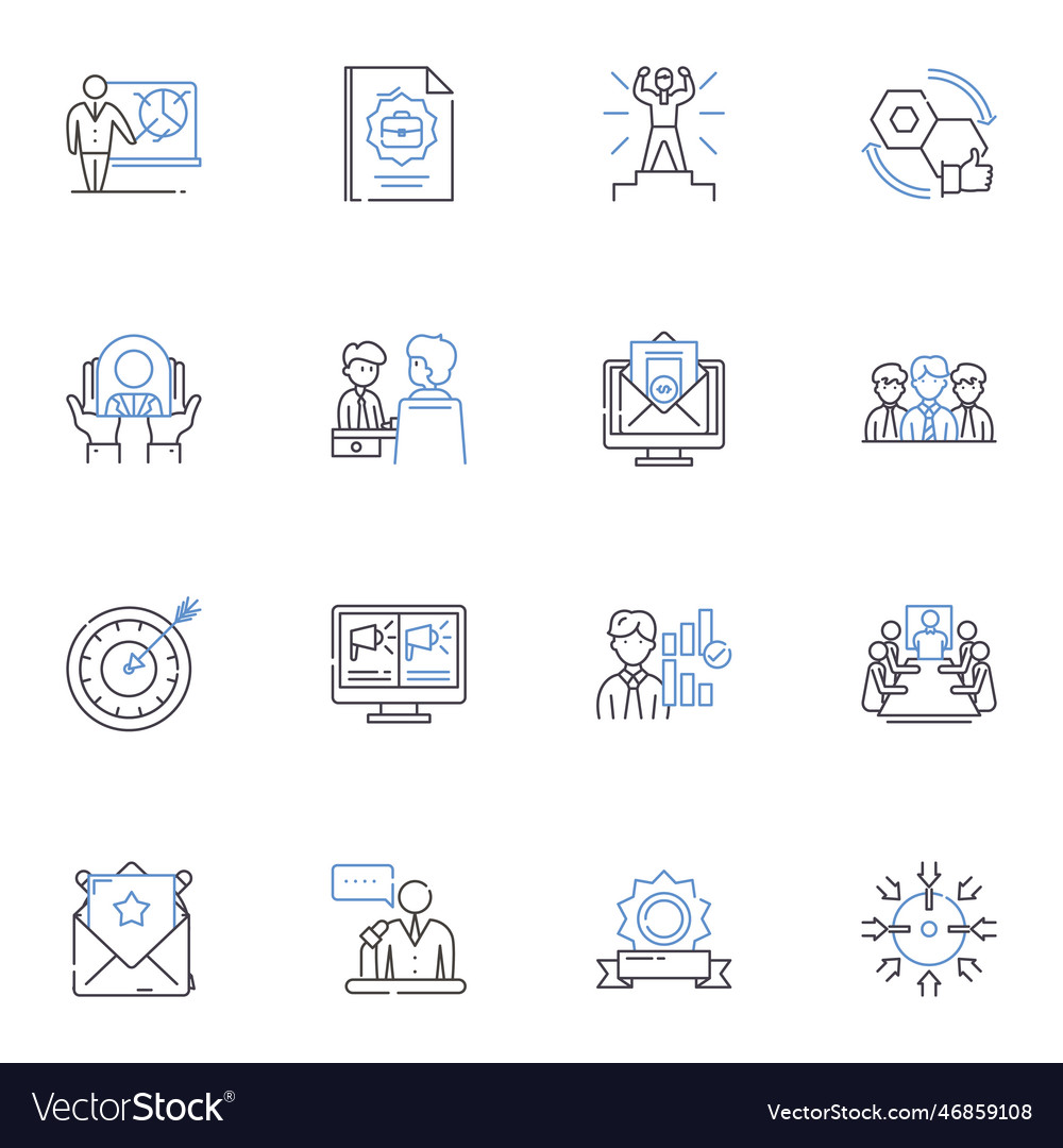 User-centered design line icons collection Vector Image