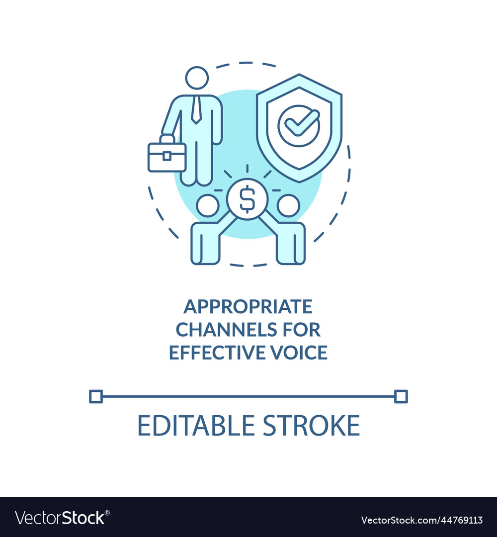 Appropriate channels for effective voice Vector Image Appropriate channels for effective voice Vector Image