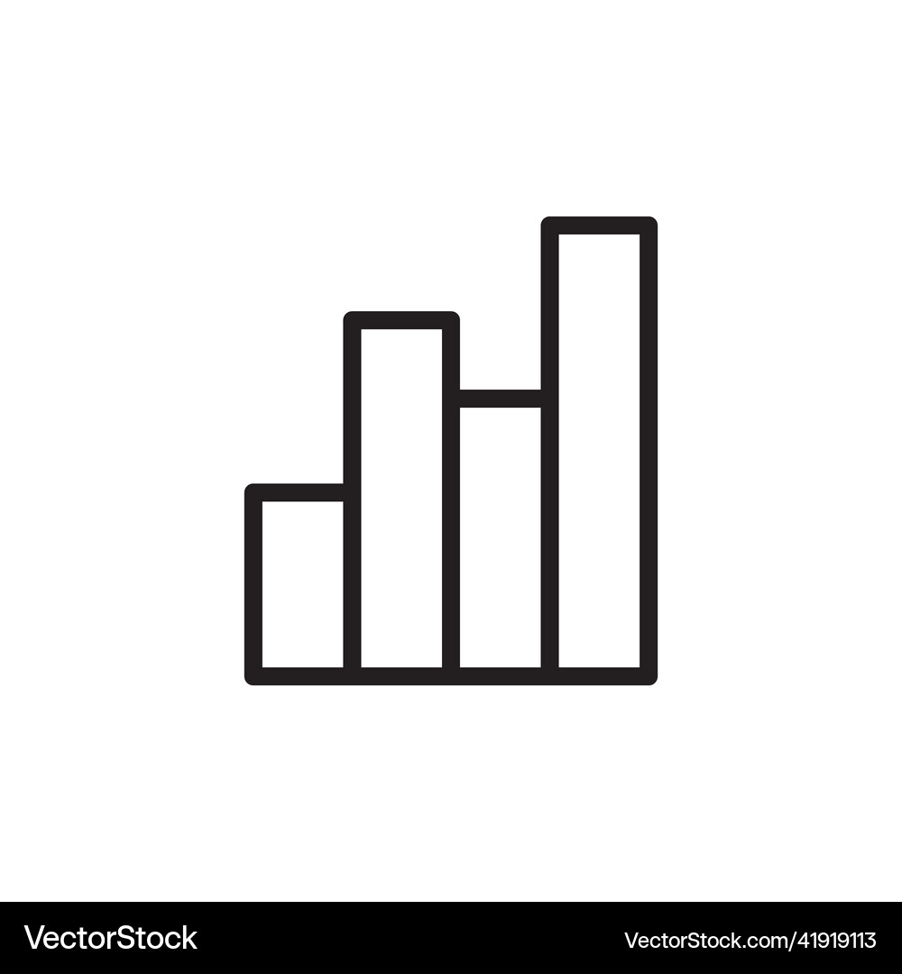 Bar chart logo icon sign symbol design Royalty Free Vector