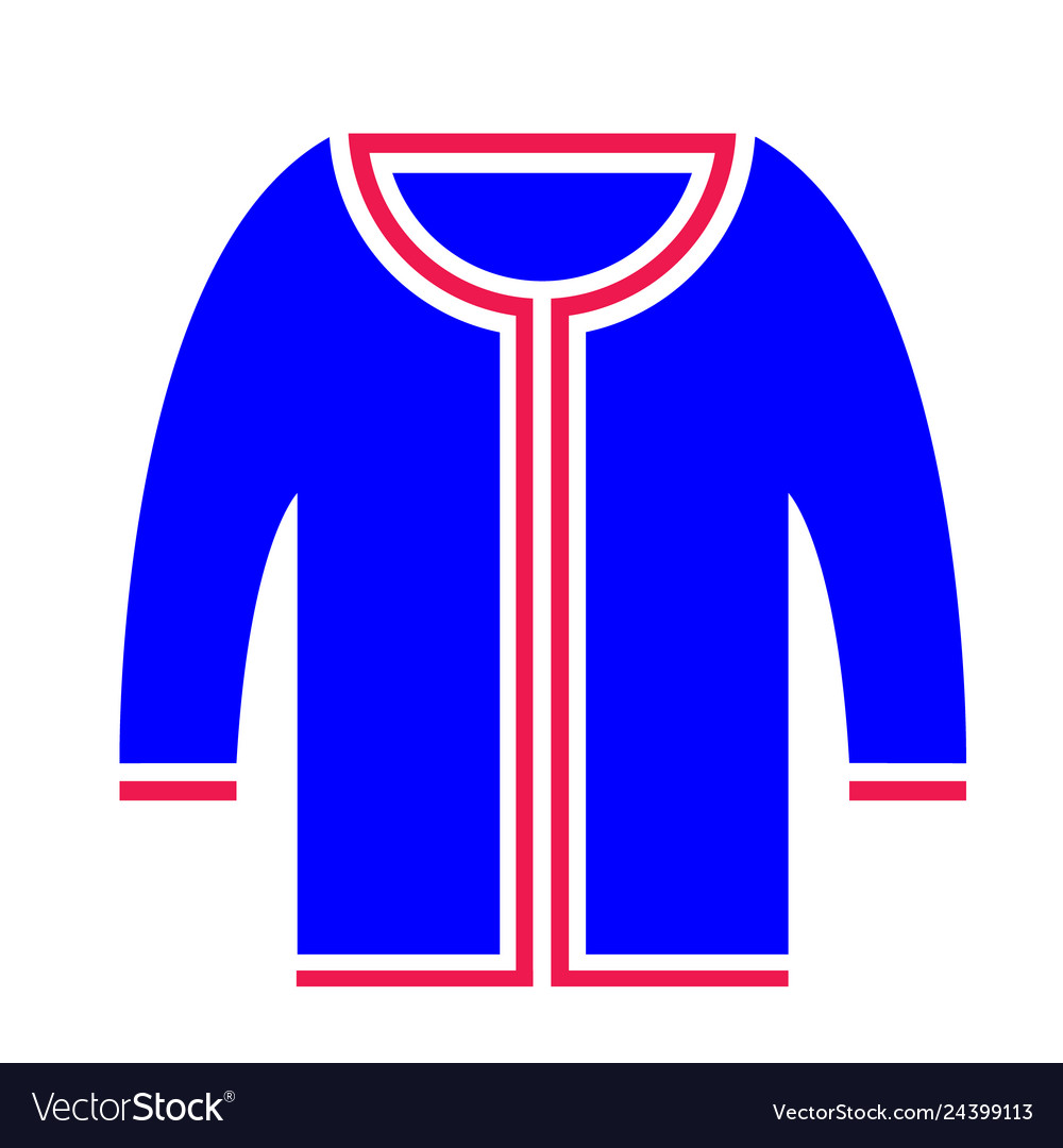 Blue jacket flat Royalty Free Vector Image - VectorStock