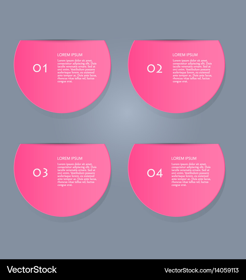 Business infographics template pink color Vector Image