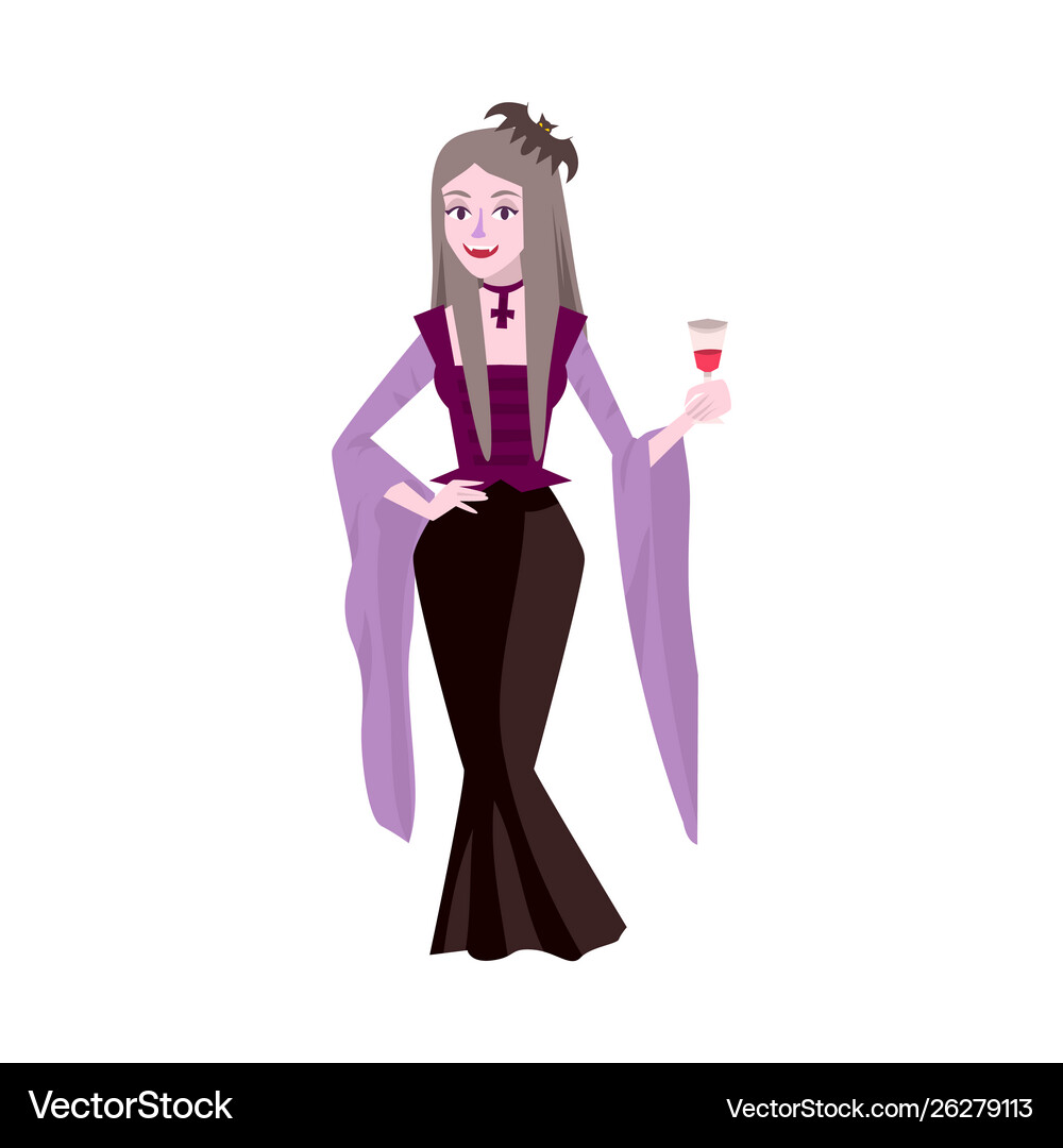Design vampire and girl logo set Royalty Free Vector Image