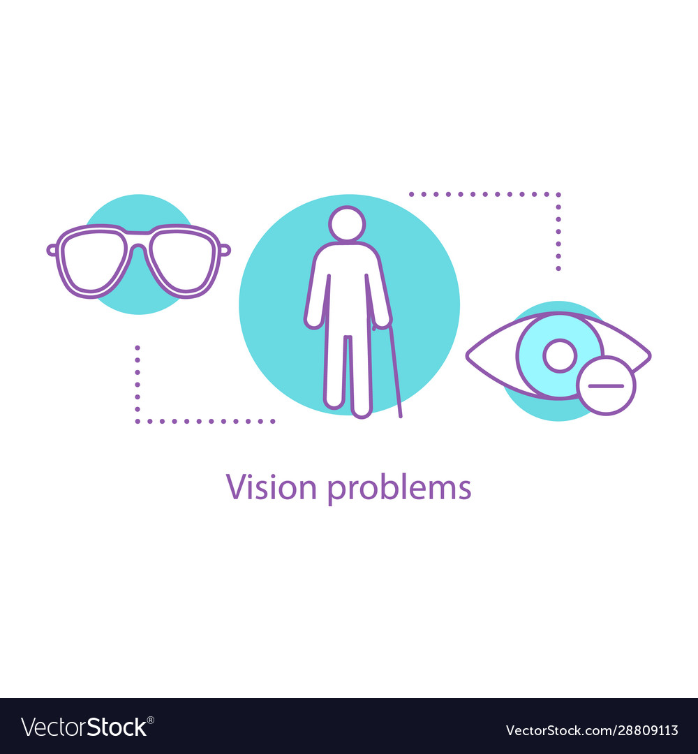 Eye problems concept icon Royalty Free Vector Image