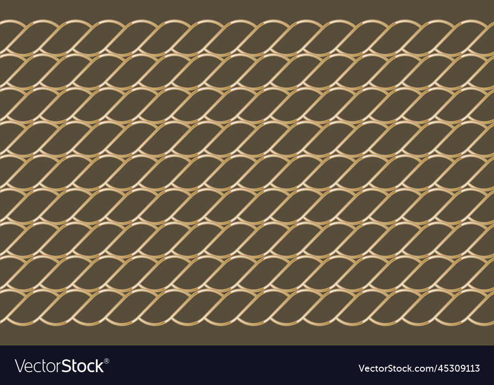 Gold rope pattern Royalty Free Vector Image - VectorStock