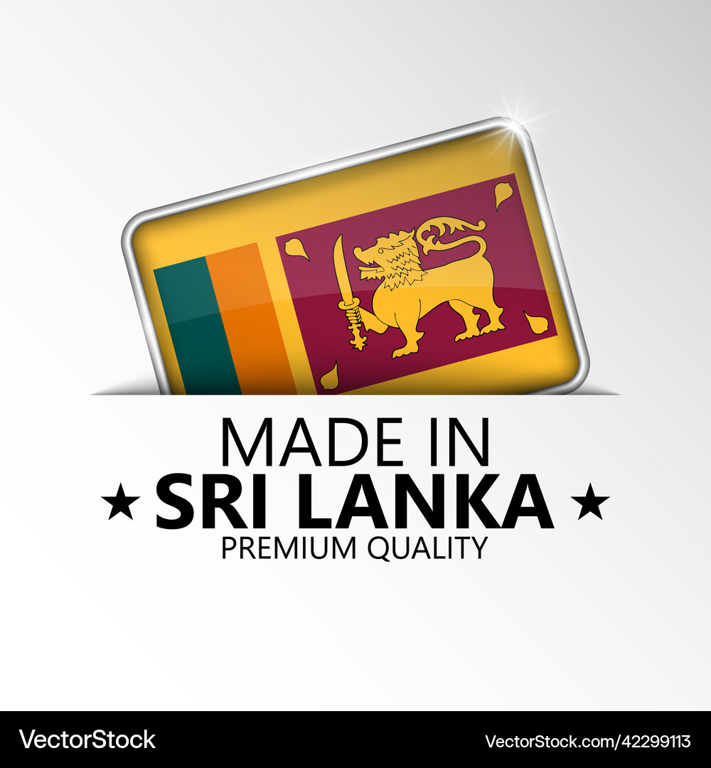 Made in sri lanka graphic and label Royalty Free Vector