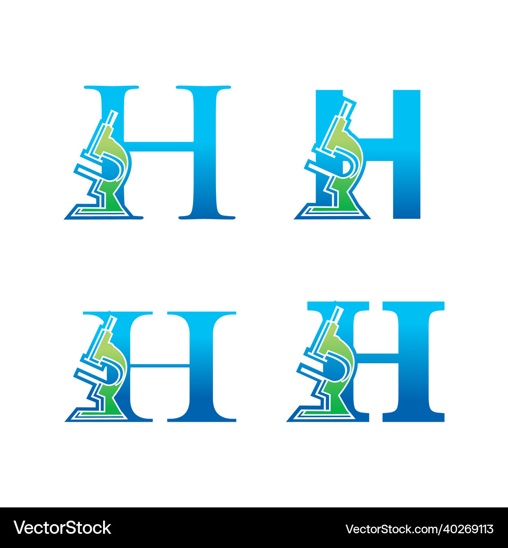 Medical laboratory monogram logo letter h Vector Image