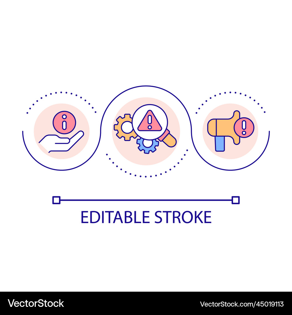 Notify of safety hazards loop concept icon Vector Image