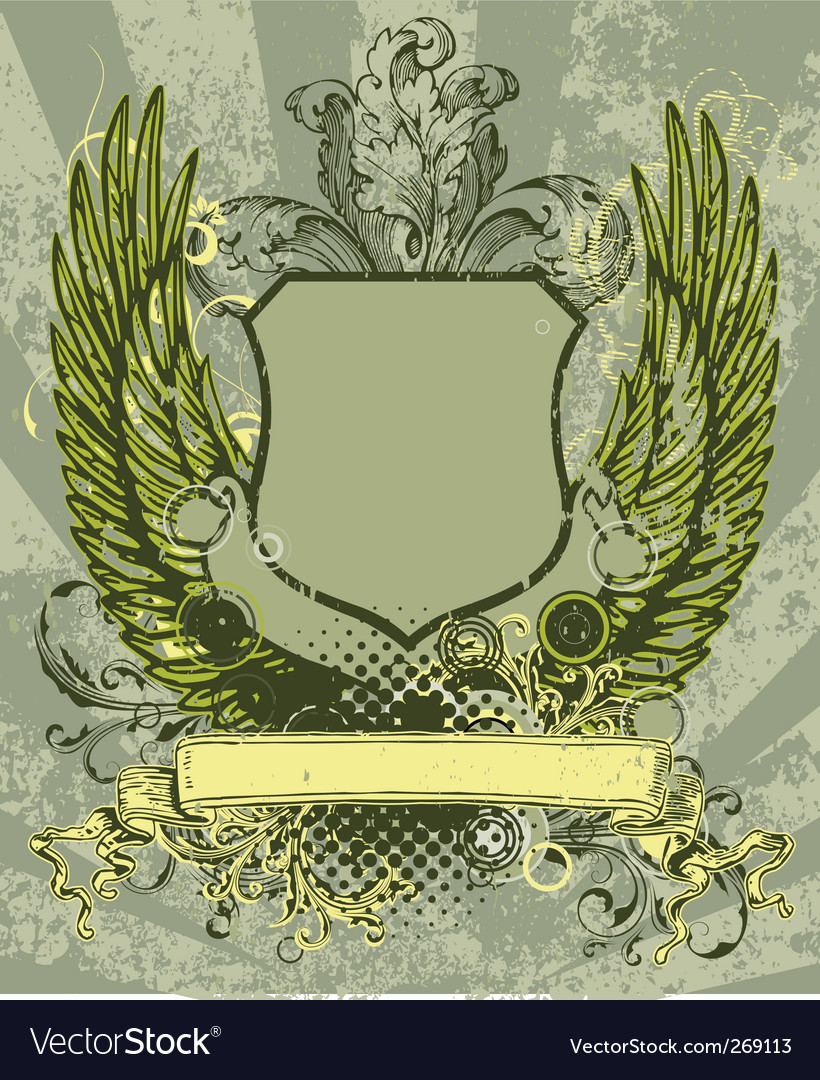 Retro shield label Royalty Free Vector Image - VectorStock