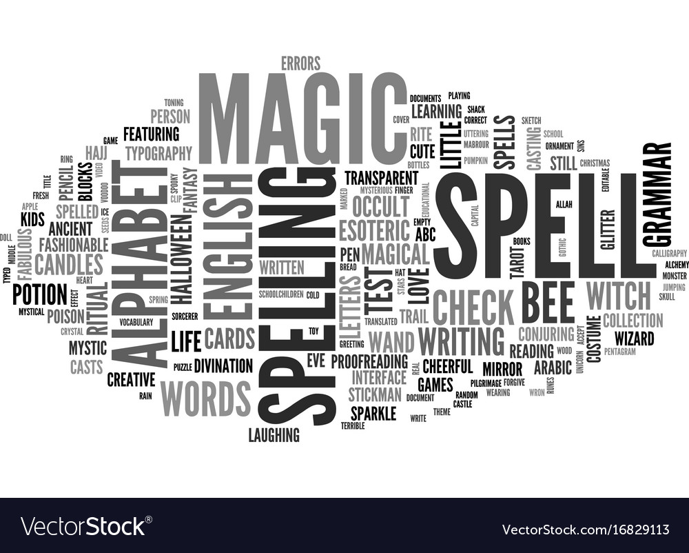 Spell word cloud concept Royalty Free Vector Image